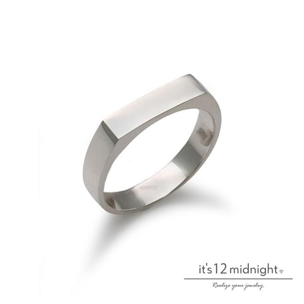 it's 12 midnight イッツ トゥエルヴ ミッドナイト 【 Little Flat Top Ring / フラット トップ リング  [ M-R017 ]】[ 正規品 ] 指輪 シルバー 925 シンプル 銀 プレーンリング プ...
