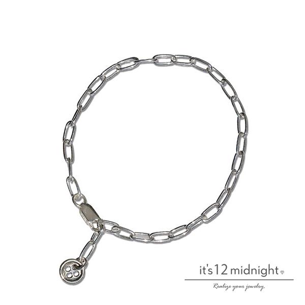 it's 12 midnight イッツ トゥエルヴ ミッドナイト 【 4mm Chain Bracelet / チェーン ブレスレット 】[ 正規品 ] アズキチェーン 小豆チェーン ブレス ボタン シルバー 銀 925 プレゼント ユニ...