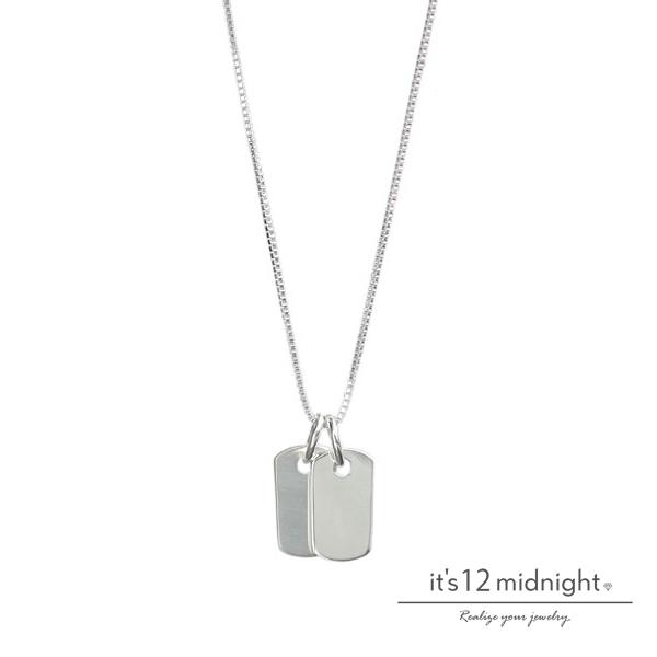 it's 12 midnight イッツ トゥエルヴ ミッドナイト 【 TINY TAG NECKLACE / タイニー タグ ネックレス 】[ 正規品 ] ドッグタグ 銀 シルバー 925 プレゼント ユニセックス メンズ レディース 人...