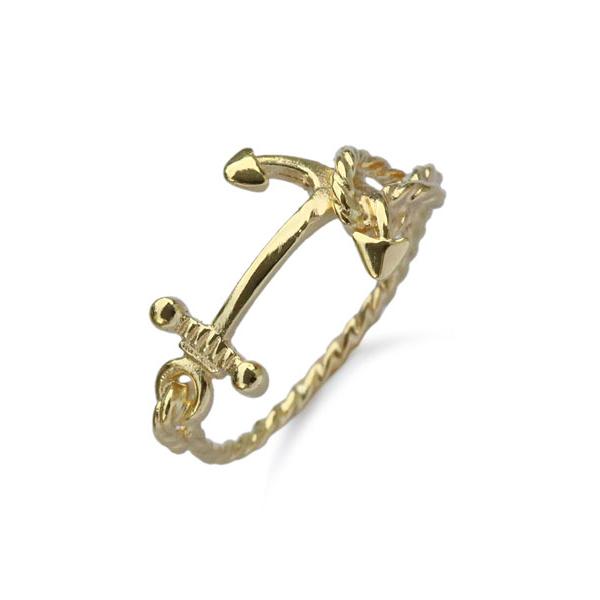 KIEL JAMES PATRICK キール ジェイムス パトリック 【 SAILOR'S PROMISE - GOLD セイラーズ プロミス ゴールド 】[ 正規品 ] リング 指輪 アンカー イカリ 碇 錨 ファランジ ロープ 船乗り ...