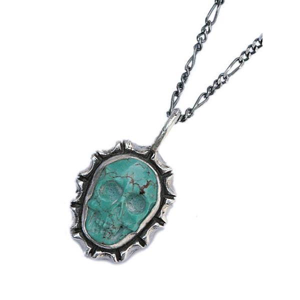 Lee Downey リーダウニー Skull Pendant (ターコイズ) / スカル ネックレス ペンダント シルバー ドクロ メンズ レディース 【 送料無料 】