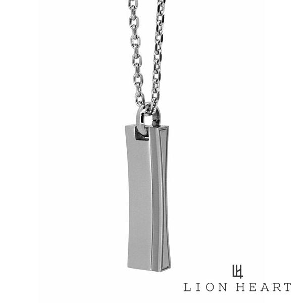 LION HEART  ライオンハート 【 『LH-1』 WEB限定 カーブドプレートネックレス ( マットシルバー ) [ 03NE0125SV ]】[ 正規品 ] ペンダント シンプル 金属アレルギー対応 ステンレス ペア プレゼント ...