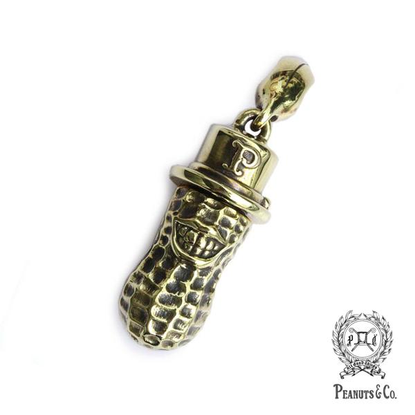PEANUTS&amp;CO. ピーナッツカンパニー 【 Extra Large Peanuts (Brass) エクストラ ラージ ブラス 】[ 正規品 ] ネックレス ペンダント トップ キーホルダー チェーン アンティークゴールド シ...