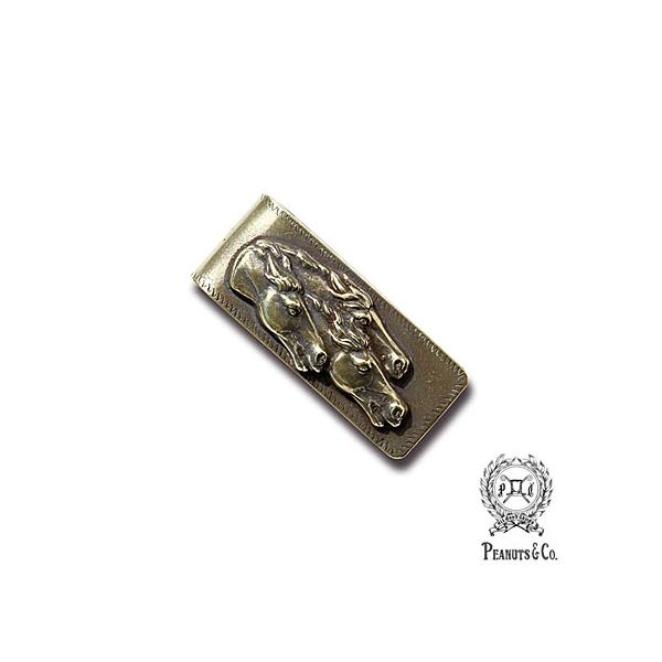 PEANUTS&amp;CO. ピーナッツカンパニー 【 HORSE MONEY CLIP BRASS / ホース マネークリップ ブラス 】[ 正規品 ]  真鍮製 日本製 札ばさみ カード収納 馬 ウマ カジュアル プレゼント ギフト ...