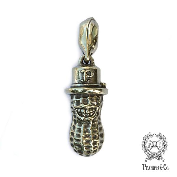 PEANUTS&amp;CO. ピーナッツカンパニー 【 LARGE PEANUTS (Brass) ラージ ピーナッツ ブラス 】[ 正規品 ] ネックレス ペンダントトップ キーホルダー チェーン シルクハット アンティークゴールド 真...
