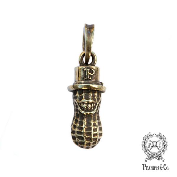 PEANUTS&amp;CO. ピーナッツカンパニー 【 MEDIUM PEANUTS TOP (BRASS) ミディアム ペンダントトップ ブラス 】[ 正規品 ] ネックレス キーホルダー チェーン シルクハット アンティークゴールド ...