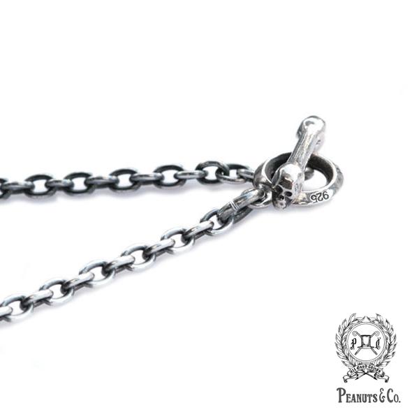 PEANUTS&amp;CO. ピーナッツカンパニー 【 SKULL HOOK CHAIN Round Type スカル フック チェーン サークル タイプ 】[ 正規品 ] ネックレス ペンダント シルバー オーバル ドクロ 骸骨 Tバー...