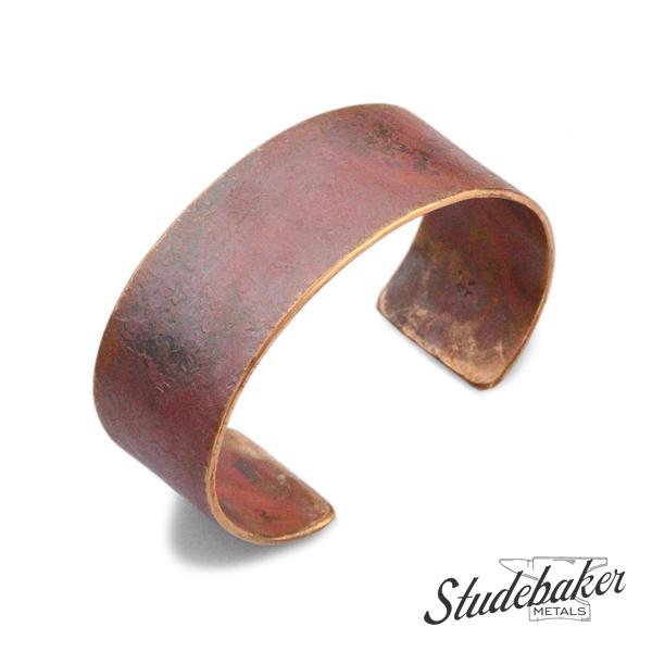 STUDEBAKER METALS スチュードベーカーメタル 【 Broad Cuff 1 Inch Copper / WorkPtina ブロード カフ 】[ 正規品 ] ワイド バングル ブレスレット ペア プレゼント メンズ レディー...