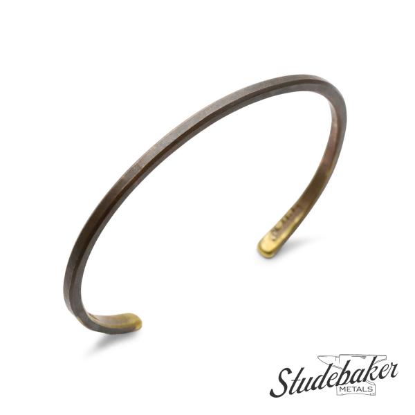 STUDEBAKER METALS スチュードベーカーメタル 【 Fineline CLASSIC CUFF ( American Brass / Work Patina ) クラシック カフ バングル 】[ 正規品 ] ブレスレット ブラ...