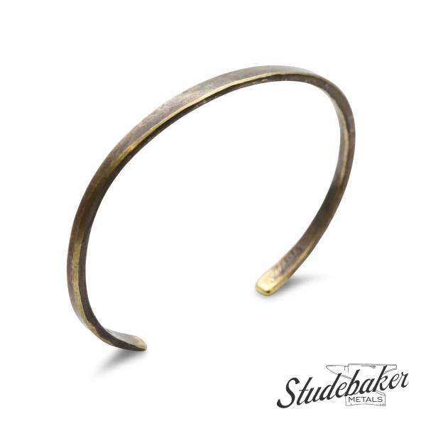 STUDEBAKER METALS スチュードベーカーメタル 【 Fineline WORKSHOP CUFF ( American Brass / Work Patina ) ワークショップ カフ バングル 】[ 正規品 ] ブレスレット...