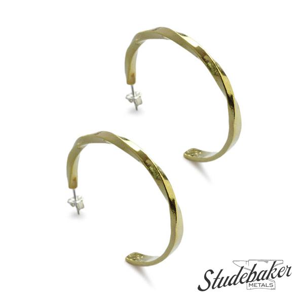 STUDEBAKER METALS スチュードベーカーメタル 【 STUDEBAKER HOOPS ( Brass / High Polish ) ブラス ハイポリッシュ 】[ 正規品 ] ピアス フープ ゴールド カジュアル フォーマル ...