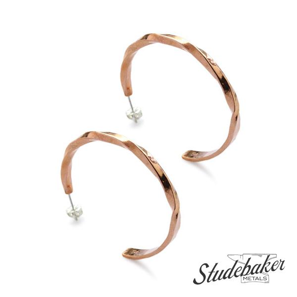 STUDEBAKER METALS スチュードベーカーメタル 【 STUDEBAKER HOOPS ( Copper / High Polish ) コッパー ハイポリッシュ 】[ 正規品 ] ピアス フープ ピンクゴールド カジュアル 耳...