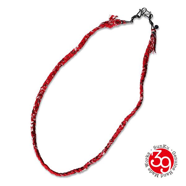 SunKu サンク 39 【 BANDANA 3WAY NECKLACE / バンダナ ネックレス ( RED ) [ SK-321 ] 】[ 正規品 ] レッド 赤 雑誌着用 目黒蓮 グラスコード マスクホルダー ペア プレゼント ギフト...