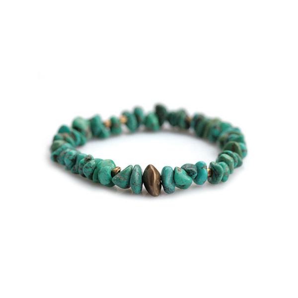 SunKu サンク 39 【 ラージ ターコイズ×ブラス ブレスレット / [ SK-009 ] 】[ 正規品 ] シルバー ブラス ゴールド グリーン 真鍮 緑 銀 天然石 宝石 メンズ レディース