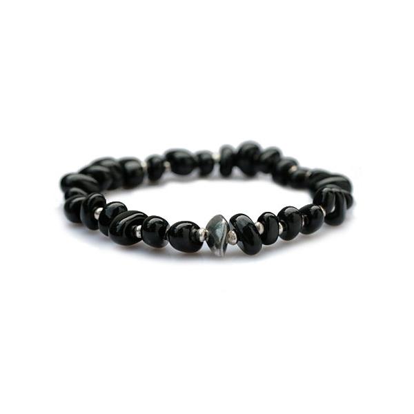 SunKu サンク 39 【 ラージ ブラックオニキス×シルバー ブレスレット / [ SK-032-BLK ] 】[ 正規品 ] シルバー 銀 黒 天然石 宝石 メンズ レディース 【 送料無料 】
