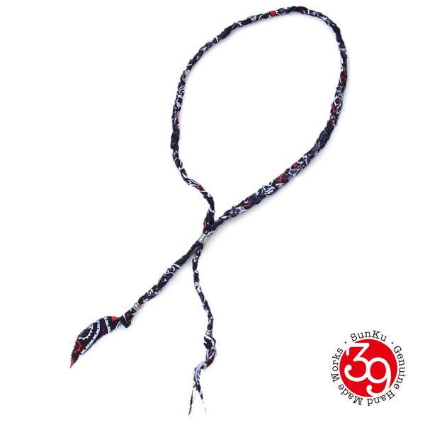 SunKu サンク 39 【 BANDANA NECKLACE / バンダナ ネックレス (PURPLE / RED) [ SK-290 ] 】[ 正規品 ] コットン Brass ブラス 真鍮 ペア プレゼント ギフト ユニセックス メン...