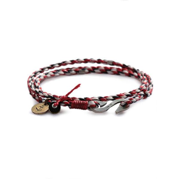ON THE SUNNY SIDE OF THE STREET オン ザ サニー サイド オブ ザ ストリート 【 Fish-Hook Preppie Rope 3-Roll Bracelet (Tricolor) ブレスレット ( トリコ...