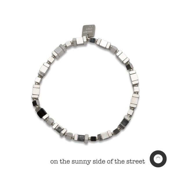 ON THE SUNNY SIDE OF THE STREET オン ザ サニー サイド オブ ザ ストリート 【 4mm Cube Crystal Rock Bracelet Smoky Quartz [ 251-332B ] キューブ ...