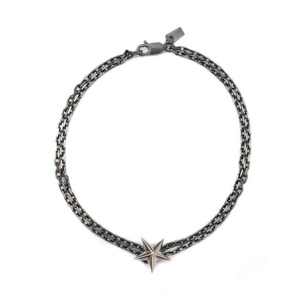 TOMASZ DONOCIK トーマス ドノチック 【 ダブルチェーン &amp; スター ブレスレット [ BLT21 BLT21 OS S ] 】[ 正規品 ] 2連 2重 シルバー ブラック メンズ レディース 人気 ブランド おしゃ...