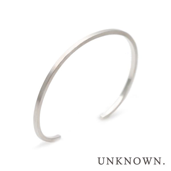 UNKNOWN. アンノウン 【 U224 SQUARE 2mm BANGLE / SILVER スクエア シルバー バングル 】[ 正規品 ] ブレスレット シンプル 銀 ペア ギフト プレゼント ユニセックス メンズ レディース 人気 ...
