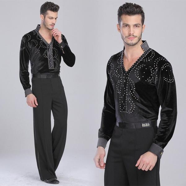 [ 商品名 ]【サイズ有M/L/XL/2XL】男性社交ダンス衣装 競技着 メンズ ダンス用シャツ 男性用 ダンス衣装 上着 ダンスウェア 練習着 ワルツ チャチャチャ ルンバ ステージ 衣装 演出着 da168h2h2wy[ セット内容 ]...