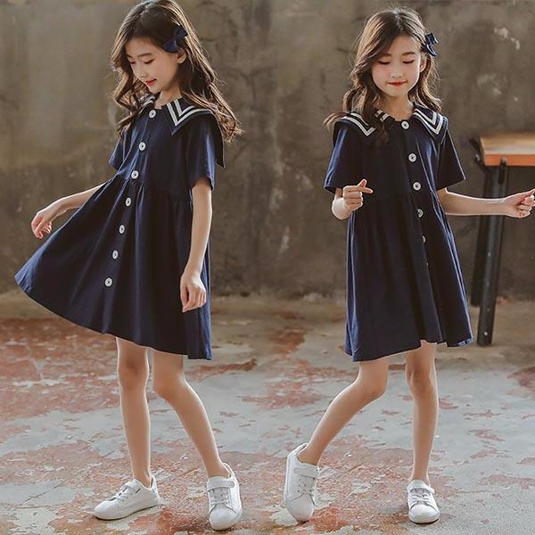 [ セット内容 ]ワンピース（記載のないアクセサリー、小物等は付属しません）[ カラー ]ネイビー[ 素材 ]コットン[ サイズ ](cm)130/ワンピース丈73　バスト84　肩幅30　袖丈26140/ワンピース丈78　バスト88　肩幅3...