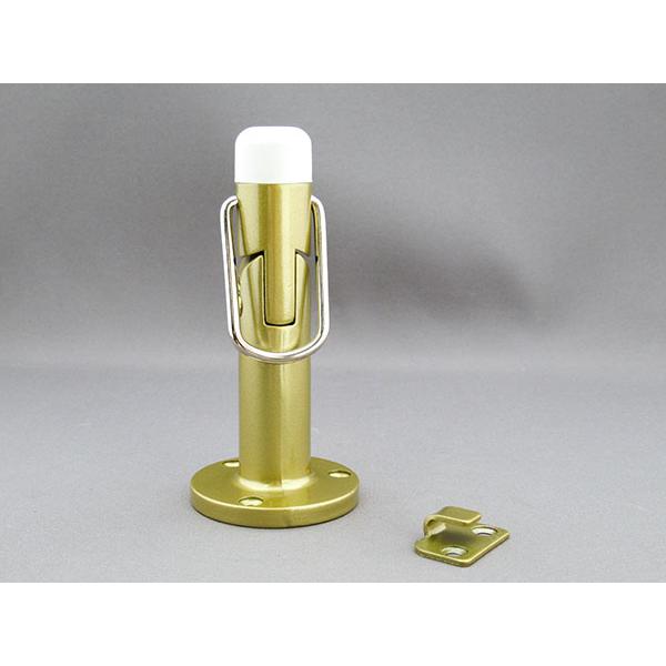 ■商品名■【ドアストッパー】 WEST 兼用戸当り フック付き 床付け型 ロング　ゴールド寸法：φ20mm×95mm取付部：Ф45mm付属品： 取付用ビスストッパー フック付き ゴム 金物 おしゃれ 扉止め 床付け 壁付け 巾木 玄関 エン...