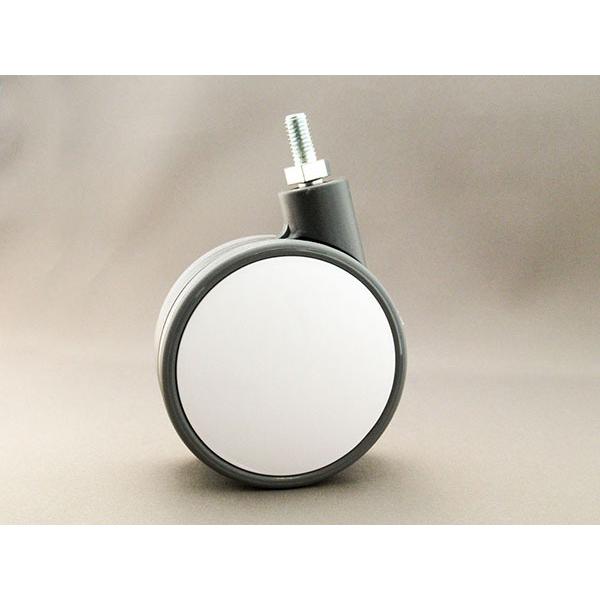 ■商品名■【キャスター・車輪】ストッパーなし　ねじ込み式キャスター75　ホワイト寸法：        車輪径×車輪幅×取付高 75mm×40mm×90mmM8ネジ式耐荷重:40kg車輪 種類 交換 ストッパー ワゴン 椅子 台