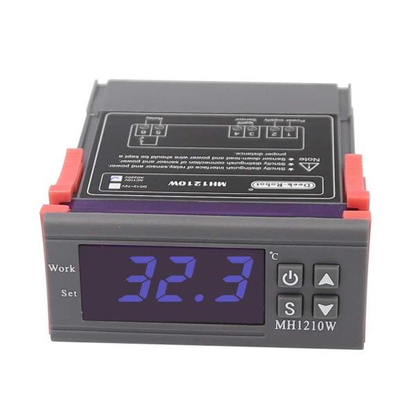 広い温度測定範囲 加熱および冷却制御二重暖房および冷房機能、自動過熱警報つのボタンがあり、操作が簡単です°Cと°Fの切り替えられますミニ温度コントロー ラ 読みやすくするための大規模かつ明確なLEDディスプレイを持つ実験室の使用および他の温...