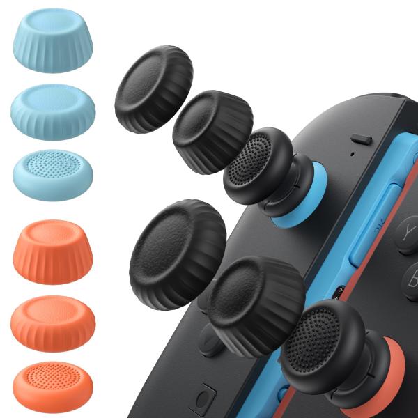 カ ラー：ブラック・ブルー・オレンジスタイル：Modern【Switch 2専用設計】これらのスティックカバーはSwitch 2専用に精密設計されており、ゲーム中もしっかりフィットして安定したグリップを実現しますご注意：Switch 2（2...