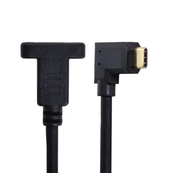 カ ラー：ブラック直角タイプスタイル：左右タイプType CコネクタはUSB 3.1用の新しいデザイン、Type Cコネクタ用のリバーシブルデザインリバーシブルプラグの向きとケーブル方向スケーラブルな電力充電をサポート10Gbpsデータ、ド...