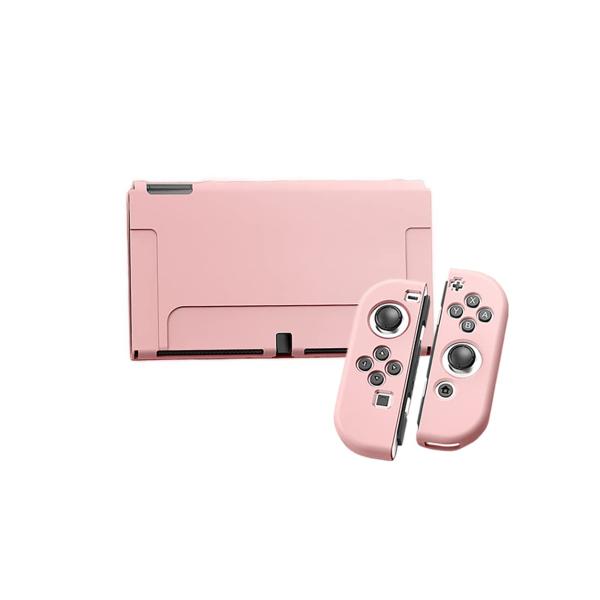 カ ラー：ライトピンク対応機種：任天堂Nintendo Switch ニンテンドー スイッチ有機ELモデル柔軟性と頑丈さを兼ね備えているTPUゴムで作られており、本体を全面カバーでき、衝撃や傷、汚れなどからしっかり保護しますケースを付けたま...
