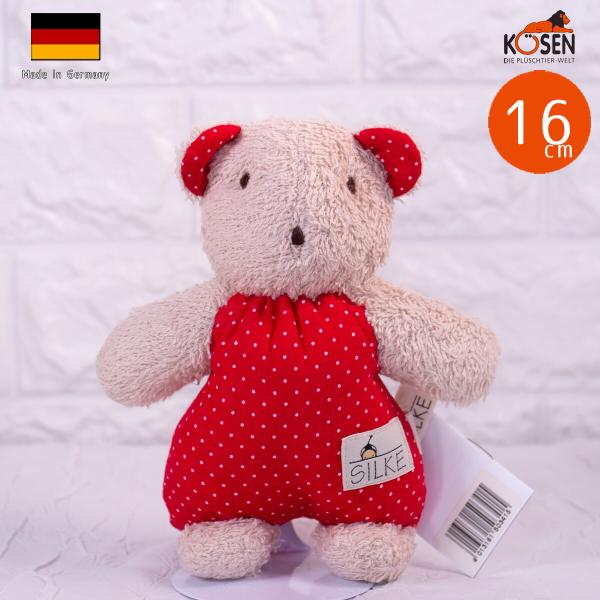 ドイツ・ケーセン社（Kosen）のSilke（ジルケ）シリーズ「Mini-B?r rot（ミニベア・赤）」です。高さ約16cm（L 7 cm x B 14 cm x H 16 cm）、重量約60g。生命力を感じさせる鮮やかな赤色と、吸水性の...