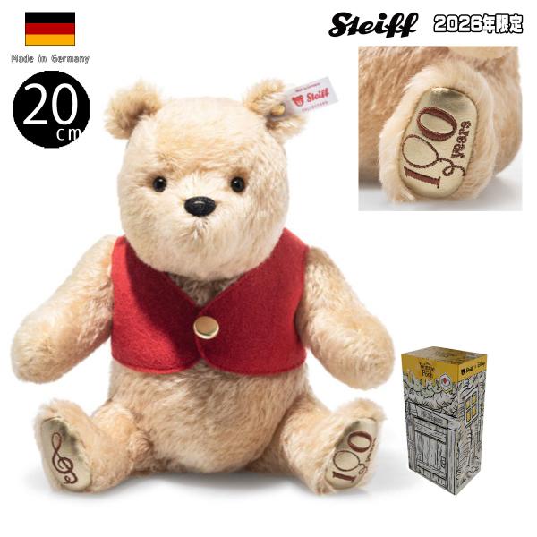 ドイツの老舗最高級ぬいぐるみブランド「シュタイフ（Steiff）」より、ディズニー「くまのプーさん」誕生100周年を記念した世界限定モデルが登場いたしました。ハニーゴールドの最高級モヘアで仕立てられた20cm（約8インチ）の愛らしいプーさん...