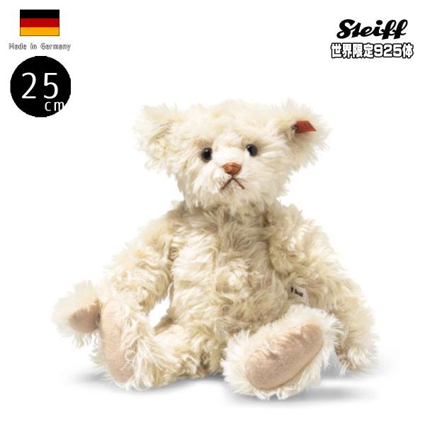 シュタイフのテディベアクラシック好きにはたまらない、1925年モデルの忠実な復刻版「テディベア レプリカ 1925」が登場！世界でわずか925体限定のプレミアムな逸品です。約33cmの存在感あるサイズ。伝統的なイエロー／ブロンドのモヘア素材...