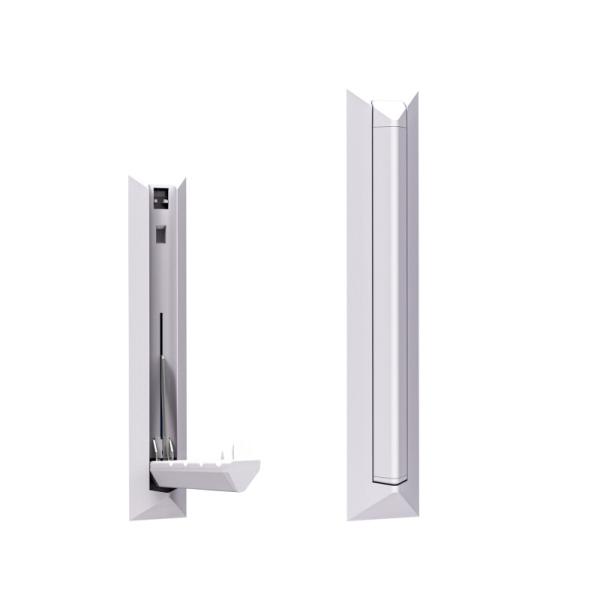 【※注意】1本販売です。【特長】少量の洗濯物なら竿を設置せずに手軽に干すことができ、使用しない時はアーム部分をスッキリ収納。アーム部分はダンパー機構による安全機能付きです。木下地が無くても石膏ボード壁に取付できるので、お好きなところに取付可...