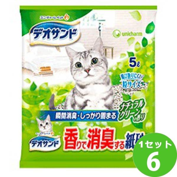 ユニ・チャーム「デオサンド 香りで消臭する紙砂 ナチュラルグリーンの香り」は、猫の室内トイレ用紙砂です。さわやかなナチュラルグリーンの香りと独自の消臭技術により、気になるニオイをしっかり消臭。オシッコで濡れた部分が青く変わるため、取り除く場...