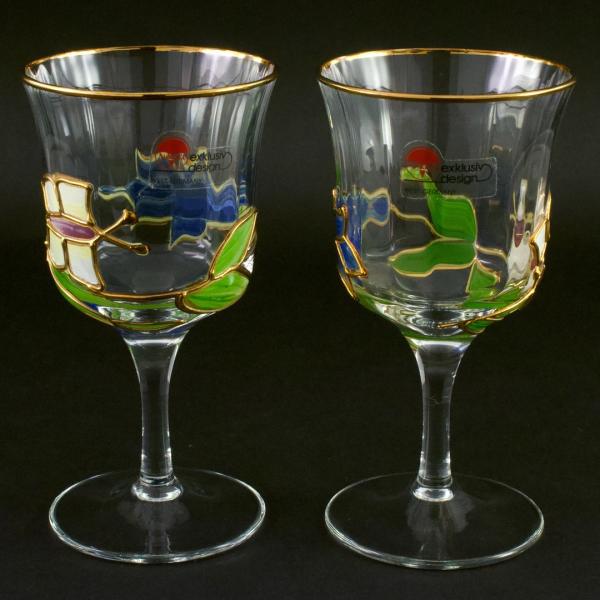 メーカー：西ドイツ ナゲルガラス（Nagel Glass）原産国：西ドイツ素材：ステンドガラスサイズ：天部直径60mm x 高さ113mm（約）重さ：１客、86g（約）外箱：なし商品状態：中古品（古物）です。未使用品です。商品番号：mm206