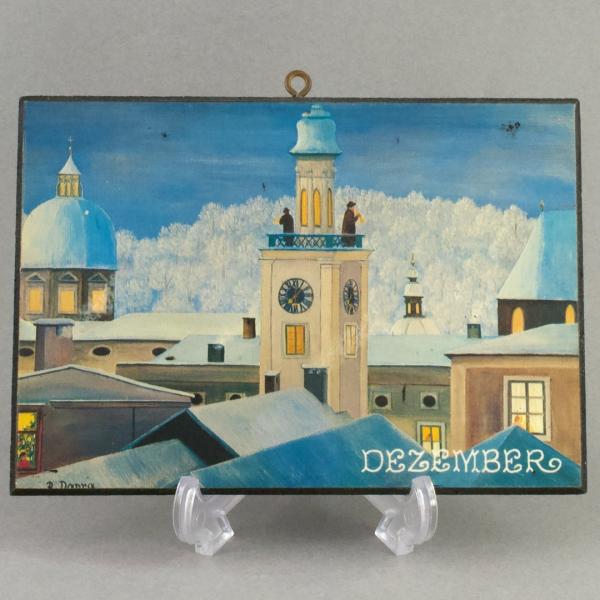 メーカー：不明原産国：西ドイツ素材：木ほかサイズ：横幅150mm x 縦幅105mm x 厚み6mm（約）重さ：80g（約）外箱：なし商品状態：中古品（古物）です。汚れあります。左のドームにブツがあります。商品番号：mm263