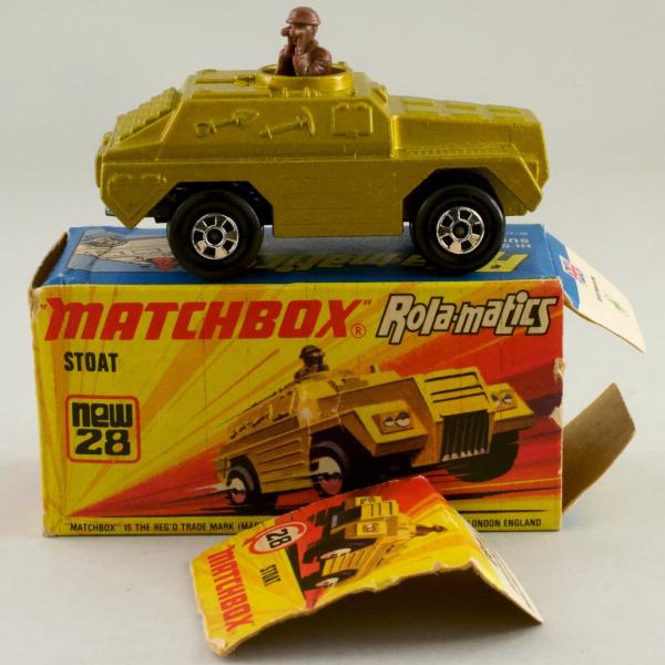 メーカー：イギリス レズニー（Lesney Products）原産国：イギリス素材：金属/樹脂スケール：不明外箱：あり。ひしゃげ・汚れ・スレ傷があります。蓋の片側が切れています。商品状態：中古品（古物）です。汚れ・腐食・傷・色ハゲがあります...