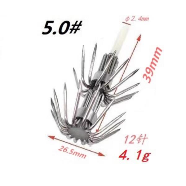 エギ修理用カンナ『LLサイズ』10本です♪餌木のカンナ交換。スッテのカンナ交換にご活用くださいませm(__)m商品スペックサイズ‥LLサイズ『5.0#』材質‥『ステンレス鋼』針数‥14本自重、サイズの詳細は画像をご覧下さい。〜発送について〜...