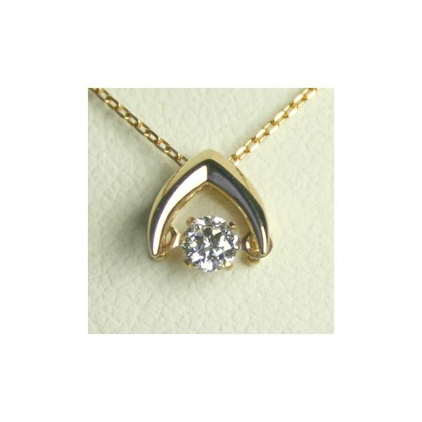 0.3ctupのダイヤモンドネックレス。話題の揺れるダイヤモンド【ダンシングストーン】。【Eカラー VVS1クラス 3EXカット H&amp;C】のダイヤモンドを使用しています。ダイヤモンドの輝きに重要な要素であるカットグレードは【3EX（...