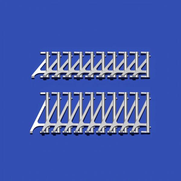 くさび式足場のAタイプを元にした1/10サイズの足場模型で、サイズ別でのブラケットの10本セットです！ご入用のサイズをご選択ください。【足場規格】くさび式足場Aタイプブラケット【サイズ】・600ブラケット・400ブラケット【入数】10本/梱...