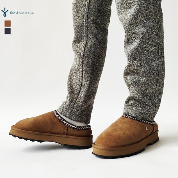 秋冬の寒い朝にスッと履けるスリッポン。 冷たい風から素足を温かく覆うムートンがぎゅっと詰まった心温まる一足。柔らかなシープスキン、足を優しく包み込むムートンが心地良いです。かかとは約3cmの深さがあるので、安定感も出してくれています。仕様・...