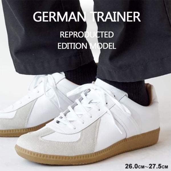 実力派シューズメーカーであるリアルワークスが「GERMAN TRAINER REPRODUCTED EDITION MODEL」として展開するジャーマントレーナーです。1970〜90年代にかけてドイツ軍のトレーニングシューズとして採用されて...