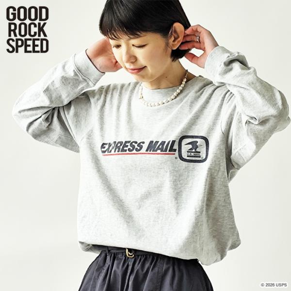 GOOD ROCK SPEEDより、USモチーフを効かせた存在感抜群のロングスリーブTシャツ。アメリカの郵便サービスを想起させるグラフィックが、ヴィンテージライクなムードを演出します。フロントはシンプルに、バックプリントは遊び心を。あえてス...