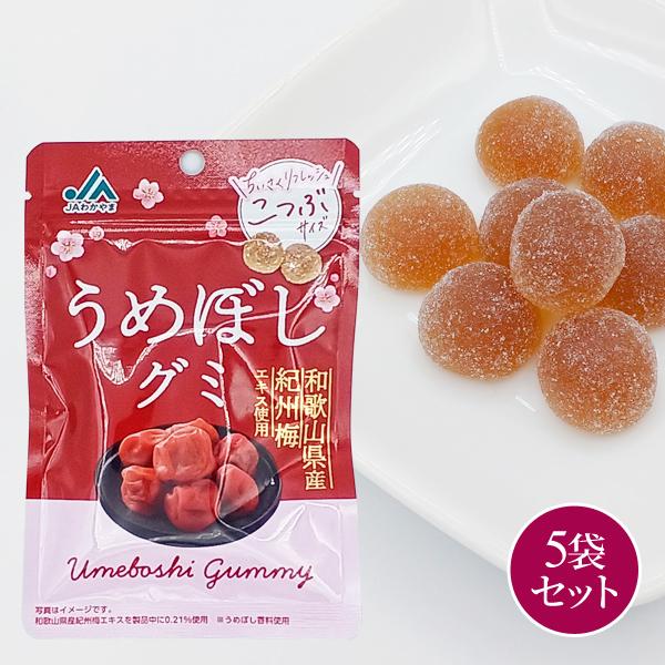 ●和歌山県産紀州梅エキス使用珍しい梅干し味のグミです！口の中いっぱいに広がる梅風味、最後に残るほのかな甘み、しっかり梅干しを感じられるグミとなっています。●もっちり食感旨すっぱパウダーでコーティングされたグミは、噛めば噛むほどクセになるもっ...