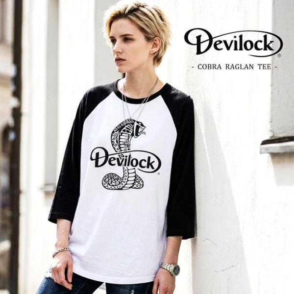 商品番号：DEVILOCK-012DEVILOCKから久しぶりのラグランシリーズが登場。スケーターやバイカー、パンクスやロックスタイル、アメカジ、グランジファッションとも相性抜群。肌触りの良いコットンを使用したソフトな生地感はロングシーズン...