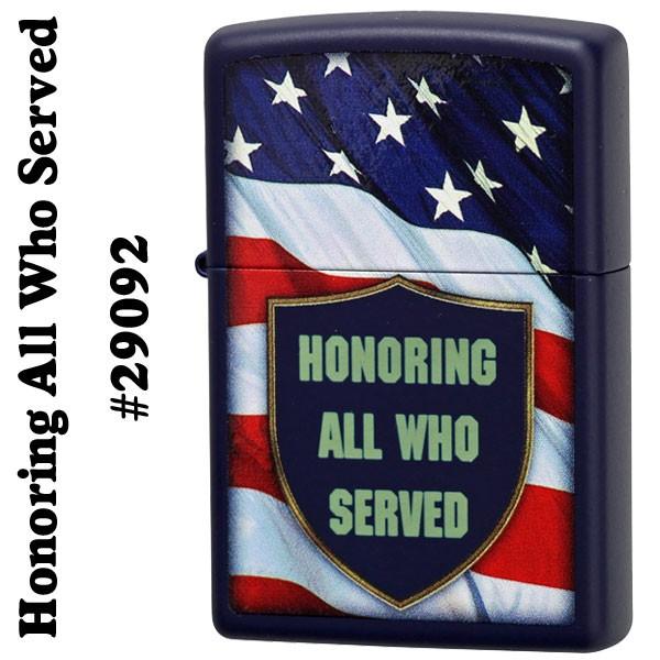 ZIPPO/Honoring All Who Served #29092 Navy Matte2016年USA発売zippo社定番の#239ネイビーブルーマット（艶消し濃紺）がベース。Honoring All Who Servedとは、すべ...