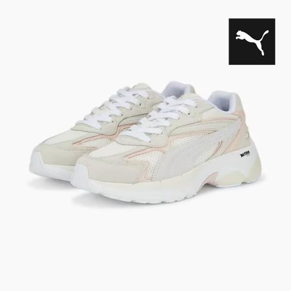 PUMAプーマTEVERIS NITROテバリス ニトロNIMBUS CLOUD-PUMA WHITE388774-04ランニングシューズのテクノロジーを搭載したハイテクスニーカーのテバリス ニトロの登場です。スポーティーでアクティブな印象...